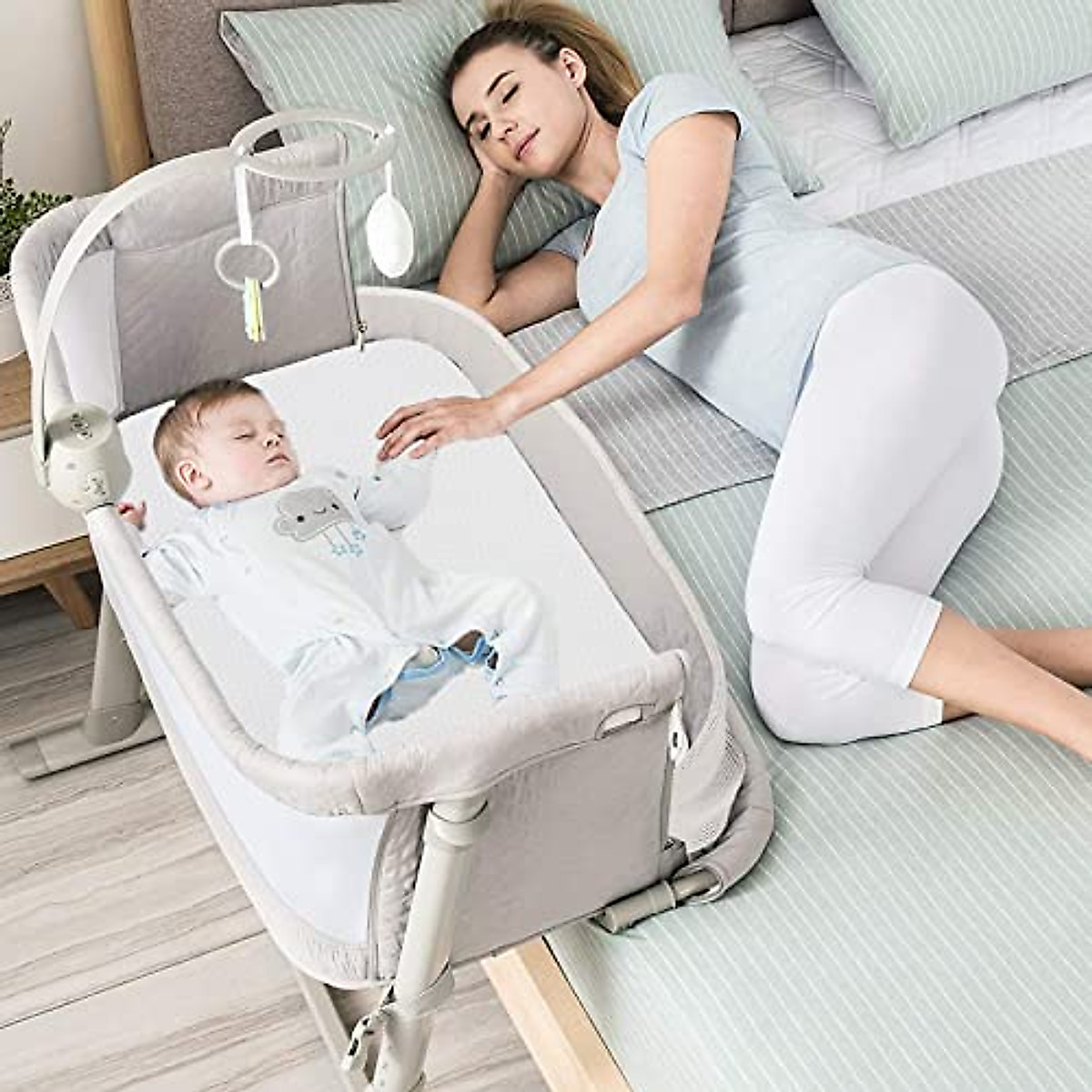 Mecc ecoh Rectangle Baby Bassinet Mattress, 100% Breathable Cover, 2" Thick, Fit for Baby Delight/KoolerThings/ANGELBLISS/YADAQE/Jimglo/BCOL/BabyBond/MMBABY/Mika Micky Bedside Sleeper, 33"x20"