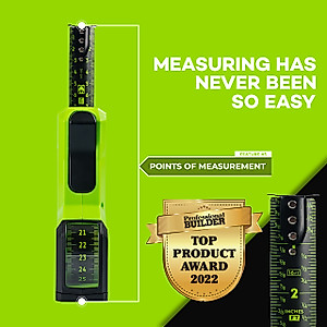 GATORTAPE Precision Top Reading Tape Measure 16ft x 1inch (Scale in Inches) | Easy & Accurate Internal Measurements