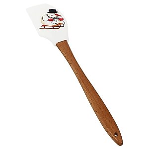 VINTORKY Christmas Baking Utensils 1pc Silicone Cream Spatula Holiday Spatulas and Mixing Spoons Festive Kitchen Tool