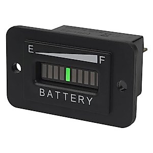 Jayron Lead Acid Battery Indicator Meter Gauge/Waterproof Battery Capacity Meter,Universal LCD Digital Battery Discharge Alert,Use for Golf Cart,Fork Lifts,Star Car,Club Car (36V)
