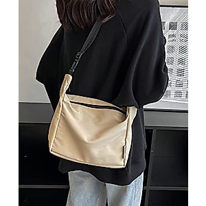 Hobo Bag Women Chic Tote Bag Stylish Nylon Shoulder Bag Students Fashion Messenger Bag