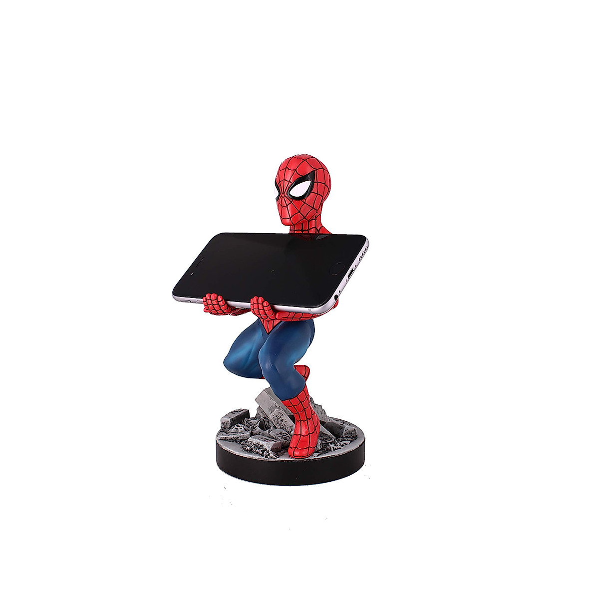 Exquisite Gaming: Marvel: The Amazing Spider-Man - Original Mobile Phone & Gaming Controller Holder, Device Stand, Cable Guys, Licensed Figure 8 Inch