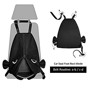 EASICOZI 4 to 1 Foot Rest for Kids or Toddlers Compatible with Car Seat, Portable Car Organizer, Car Seat Protector and Children Travel Bag (Pack of 1)