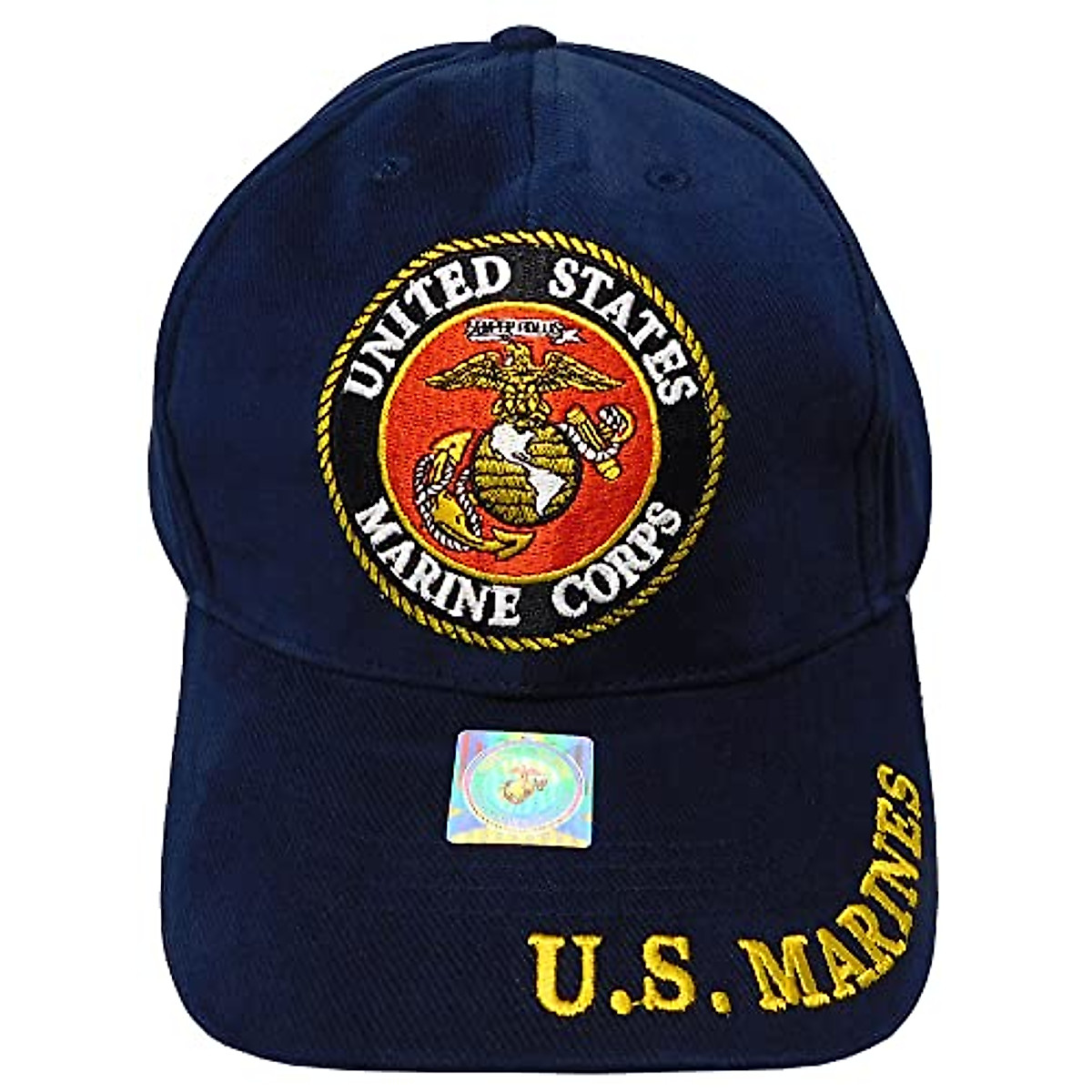 United States Marine Corps Marines Semper Fi U.S.M.C Navy Blue Cotton Adjustable Embroidered Baseball Hat Cap Officially Licensed CP00301