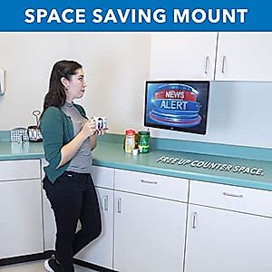 Mount-It! MI-LCDCM Kitchen Under Cabinet Mount TV Ceiling Mount Folding Bracket, 90 Degree Tilt, Fold Down, Swivel for 13 to 23 inch LCD, TV, LED, Monitor, Flat Screens up to VESA 100x100