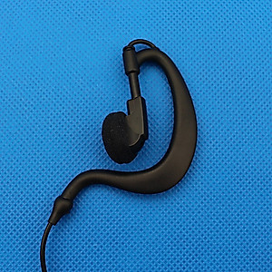 GoodQbuy 2 Pin G Shape Clip-Ear Headset Earpiece is Compatible with Motorola Two Way Radio Devices CP200 CP200D CP185 DTR650 PR400 EP450 CLS1110 CLS1410 CLS1450 CLS DLR DTR RDX RDU RDV RMU (5 Pack)