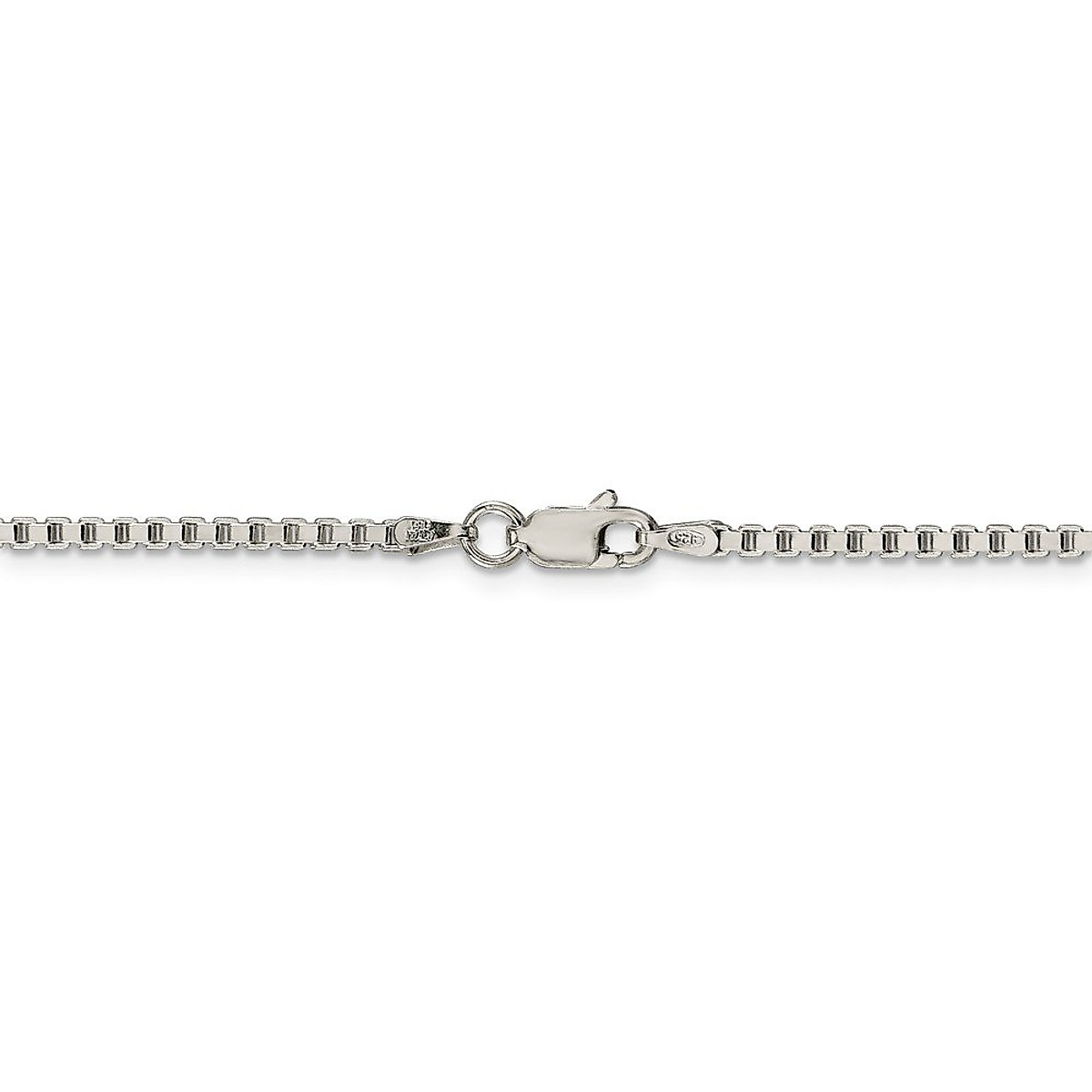Solid 925 Sterling Silver 2mm Box Chain Necklace - with Secure Lobster Lock Clasp 20" - Jewelry Gifts For Women Wife Mom Gifts For Men Husband Dad