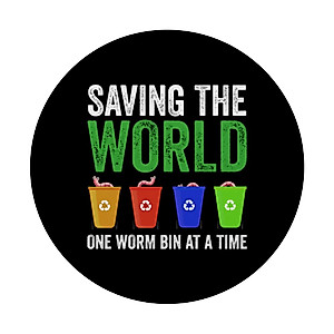 Compost Worm Bin Expert Composter Composting Worms Lover PopSockets Swappable PopGrip