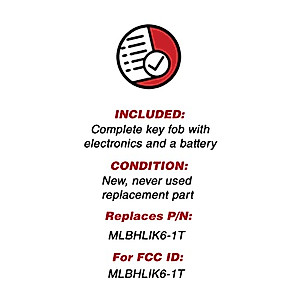 KeylessOption Keyless Entry Remote Fob Uncut Ignition Car Key for 2014-2015 Honda Civic, CR-V 2013-2016 Honda Accord MLBHLIK6-1T