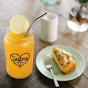 Sister Gifts from Sister, Birthday Gifts For Sister - Best Funny Bday Presents For Big Sister, Little Sister, Sister In Law, Sibling, Soul Sister, Best Friend, Bestie, Women - 16 Oz Coffee Glass