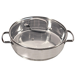 NUWAVE 3.5-quart Stainless Steel, Dishwasher-Safe, Induction-Ready Pot with Premium Tempered Glass Lid