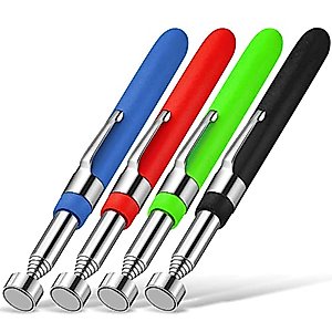 4 Pcs Telescoping Magnet Pickup Tool Extendable Magnetic Sticks Pick up Grab Tool for Men Practical Gifts for Dad, Husband, Father's Day, Valentine's Day, Christmas Gifts(5 lb)