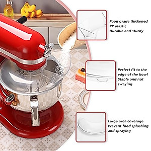 Pouring Shield for Kitchenaid 5.5 Quart, Splash Guard for Kitchenaid 5.5-8 Quart Bowl-Lift Stand Mixer, Pouring shield for kitchenaid 6 Quart Accessories Three-year Free Replacement