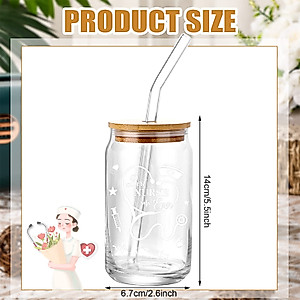 Roshtia Best Nurse Gifts for Women 16 Oz Nurse Glass Cups Mason Jar with Bamboo Lid Glass Straw Nurse Appreciation Gifts Can Cup Tumbler Drinking Bottle for Nursing Birthday Christmas Gift