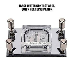Bewinner PC Water Cooling Block,Computer CPU Water Cooling Block Waterblock Copper Base with Micro Channel,for AM2 / AM2+ / AM3 / AM3+ / AM4 / FM2+ CPU,Processed with Anti-Oxidization Technology