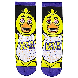 Bioworld Five Nights at Freddy's Kids Freddy and Chico Character Crew Socks 2 Pair (10-4)