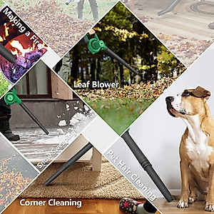 K I M O. Cordless Leaf Blower & Vacuum w/2 X 2.0 Battery & Charger, 2-in-1 20V Leaf Blower Cordless,150CFM Lightweight Mini Cordless Leaf Vacuum, Handheld Electric Blowers for Lawn Care/Dust/Pet Hair