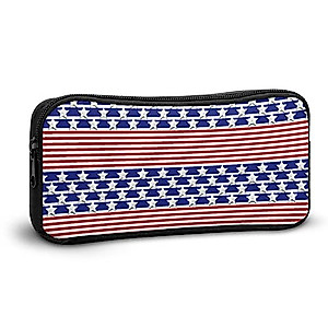 American Flag Design Pencil Case Pencil Pouch Coin Pouch Cosmetic Bag Office Stationery Organizer
