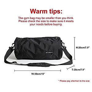 Small Sports Gym Bag Workout Lightweight Duffel Bags for Men and Women Black X-Small