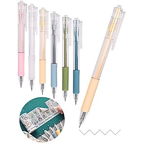 Oythiem Knife Pen Craft Cutting Tools - Precision Paper Cutter Pen with Refillable Tungsten Steel Cutter Head Refill, 6 PACK
