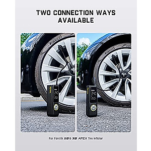 Fanttik Air Pump Hose Adapter, Extension Hose for Schrader and Presta Valve, 19.96'' Locking Tire Chuck Tube, VG8/8V1 Screw Thread Connection, Tire Inflator Universal, Suit for Car, Motorcycle, Bike