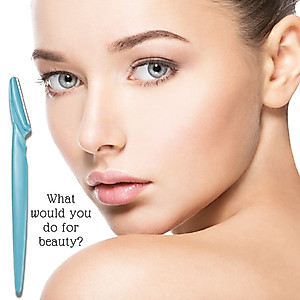 Eyebrow Razor for Women (Pack of 6) Facial Razors for Women, Face Shaver, Peach Fuzz Remover, Women's Razors, Ladies Razors for Facial Hair, Eyebrow Trimmer, Safety Cap Included, Face and Neck Razor, Brow Razor, Remove Fine Hairs by TradeProvider®