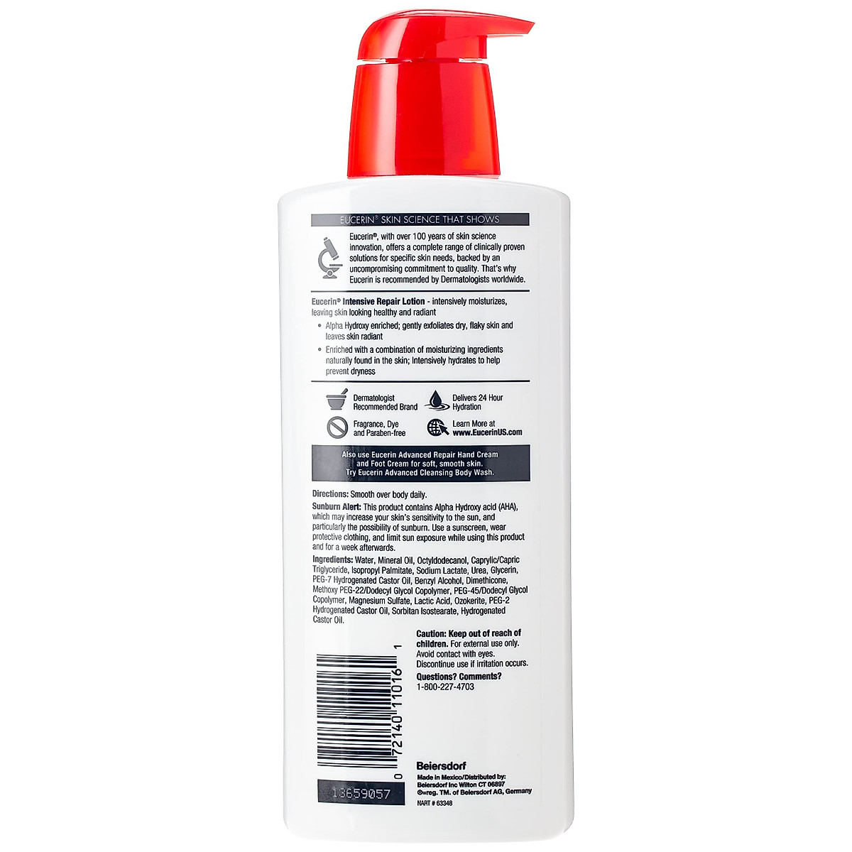 Eucerin Intensive Repair Enriched Lotion, 16.9 Fl Oz (Pack of 1)