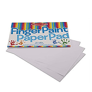 Melissa & Doug Finger Paint Paper Pad (12 x 18 inches) - 50 Sheets, 2-Pack - Kids Art Supplies, Fingerpaint Paper For Toddlers And Kids