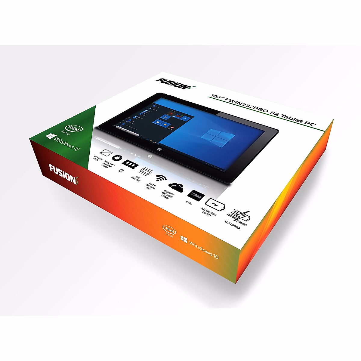 Fusion5 10" Windows 10 FWIN232 PRO S2 Ultra Slim Windows Tablet PC- (6GB RAM, 128GB Storage, 2MP Cameras, Full HD Windows 10 Professional Tablet PC)
