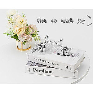 BOIHEGU Gold Pooping Balloon Dog Sculpture Décor, Gold Tiny Figurines Home Décor Cute Novelty Gift, Shiny Gold Accent Decorative Object Nick Nacks for Coffee Table Decoration(Gold)