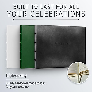 Gallery Leather Guest Book Acadia Black 7"x9"