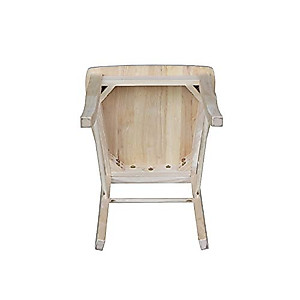 International Concepts Set of Two Madrid Chairs, Wood, Unfinished