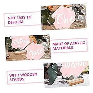 TOKIDNY 10 Pcs Hexagonal Table Dining Room Table Decor Reception Table Number Wedding Sign Dinner Table Decor Wedding Decor Cafe Table Numbers Wedding Place Sign Acrylic Table Numbers Sign