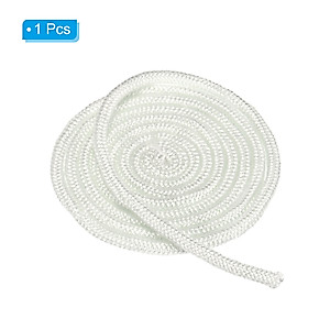 PATIKIL 1/4"x 86" Wood Stove Gasket, Fiberglass Round High-Temperature Resistance Seal Rope Replacement for Stoves Fireplace Door, White