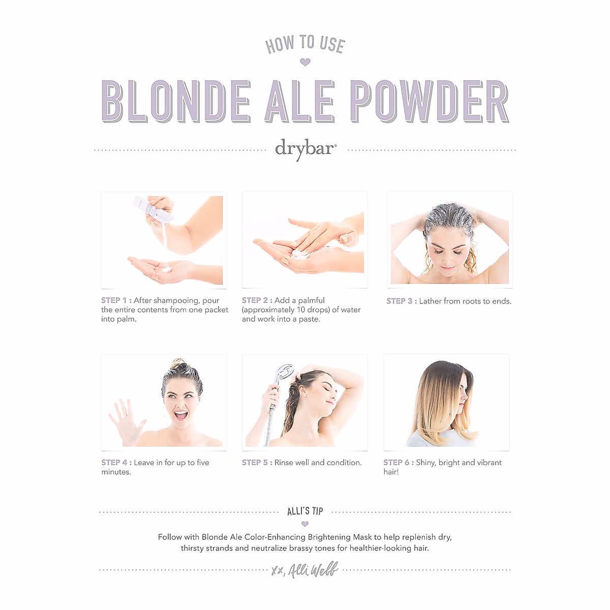 Drybar Blonde Ale Vibrance Boosting Brightening Powder | Great for Blonde, Gray, White and Highlighted Hair (6 Packets)