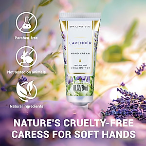 spa luxetique Hand Cream Hand Cream Set Gift for Women Hand Lotion with Natural Aloe and Vitamin E for Dry Skin Mini Travel Size Scented Hand Lotion | 6 x 1.0 oz/30ml