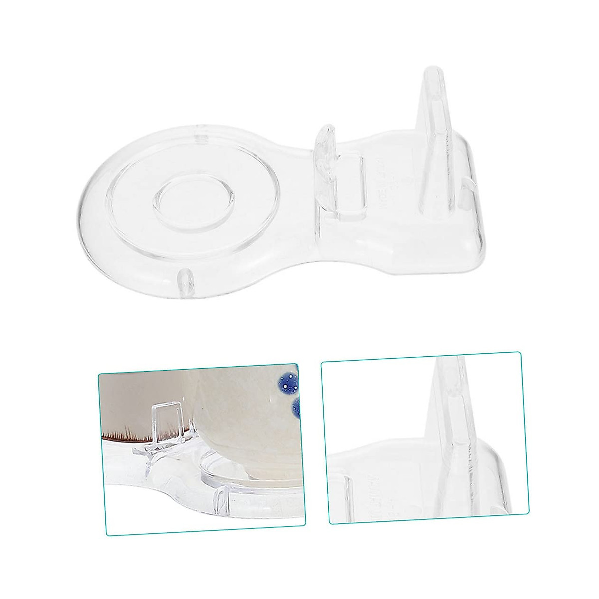 ORFOFE 2Pcs Acrylic Cup Display Rack Transparent Saucer Display Stand for Countertop Glass Cup Holder and Cup and Saucer Display Stand Stylish Organizer for Home and Kitchen