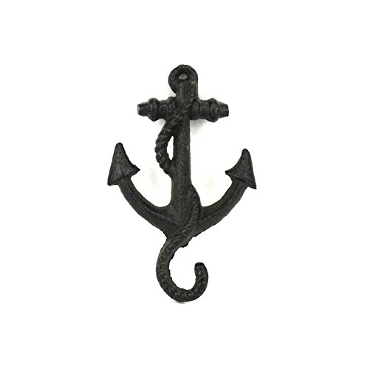 Rustic Black Cast Iron Anchor Hook 5 Inch - Anchor Decoration - Nautical Wall Hook