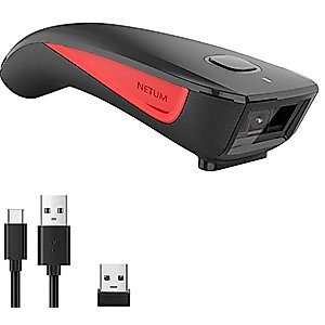 NETUM Bluetooth Mini 2D Barcode Scanner, 3-in-1 Pocket Automatic Wireless QR Bar Code Scanning Work with Windows, Android, iOS, Tablets or Computers - C990