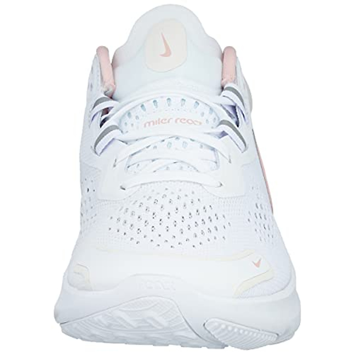 Nike Women's React Miler 2 Shoes, White/Pink, 10.5