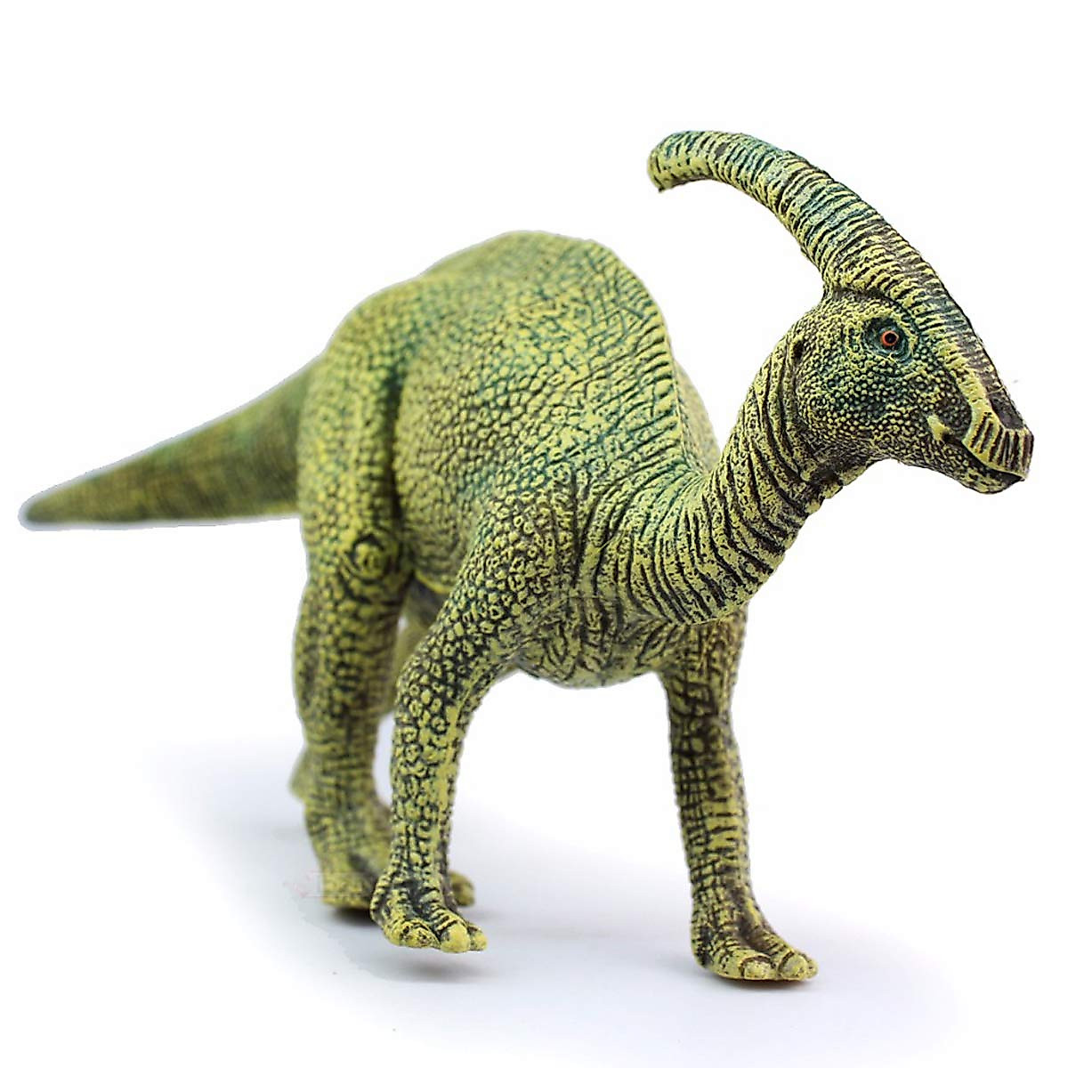 Gemini&Genius Parasaurolophus Dinosaur Toy for Kids, Parasaurolophus Dino Action Figure Toy - 7.5 Inches Length Dino Gift for 3-12 Years Old Kids (Green)
