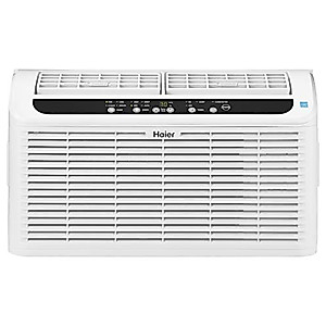 Haier 6,200 BTU Ultra Quiet Window Air Conditioner for Small Rooms and Bedrooms, Control Using Remote, 6K Window AC Unit, Easy Install with Included Kit, White, Energy Star