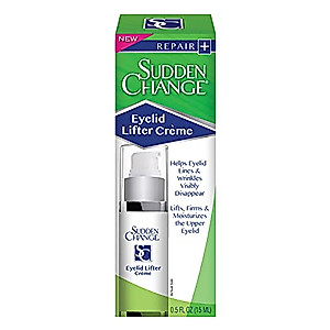 Sudden Change Eyelid Lifter Crème - Dimish Wrinkles & Eyelid Droop - Lift, Firm & Moisturize for Younger Looking Eyes - Formulated with Antioxidants - Makeup Friendly (0.5 oz)