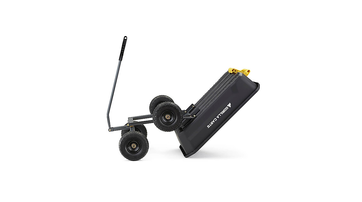 Gorilla Carts 4GCG-NF Dump Cart with No-Flat Tires | Easy Garden Hauling