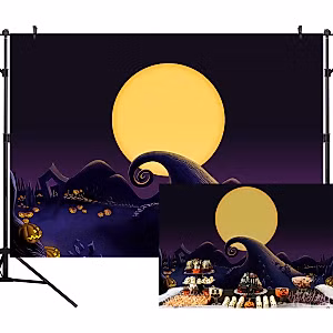 Nightmare Before Christmas Themed Backdrop Halloween Birthday Baby Shower Photo Studio Photography Background Party Home Decor Pictures Decoration Shoot