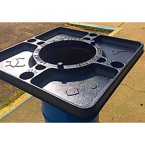 BayTec Crawfish Table - Plastic Barrel Table Top for BBQs or Seafood Boils