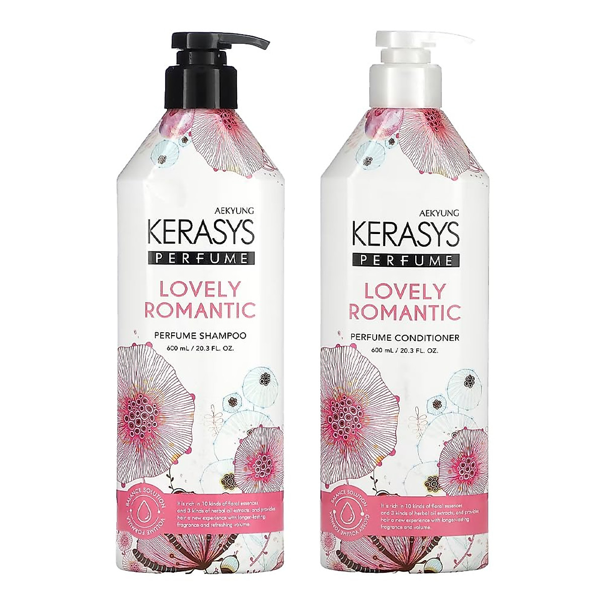 Kerasys Lovely and Romantic Perfumed Shampoo and Rinse, 600ml