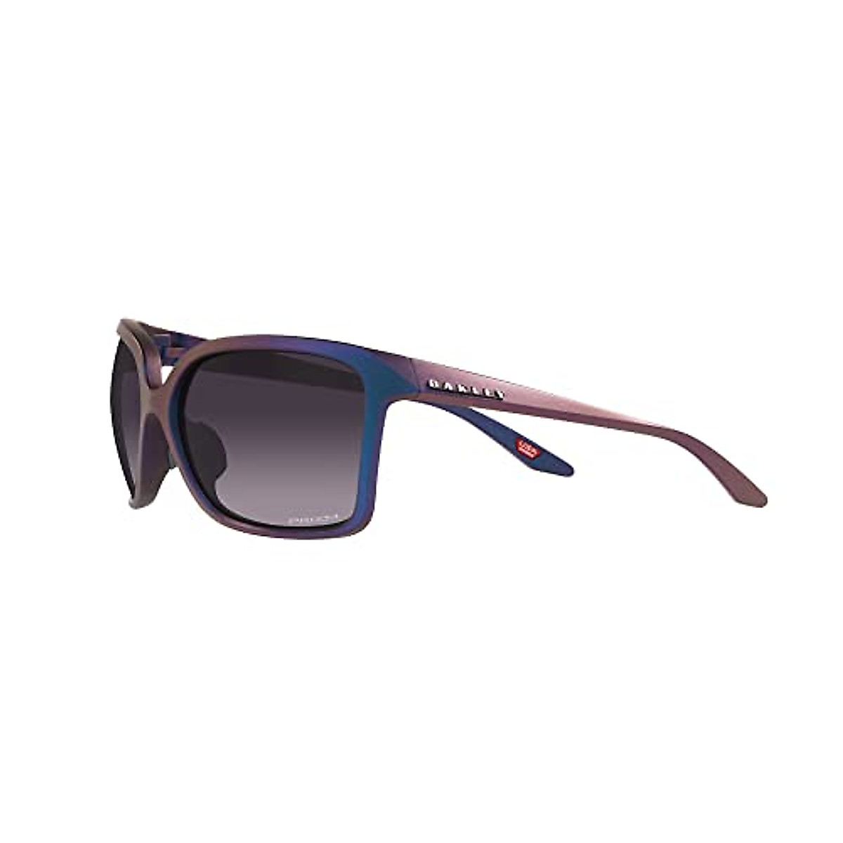 Oakley Women's OO9230 Wildrye Butterfly Sunglasses, Matte Cyan/Purple Colorshift/Prizm Grey Gradient, 61 mm