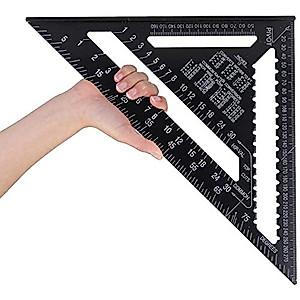 12inch Rafter Square Carpenter Square Aluminum Square Layout Tool with Black Oxide Finish