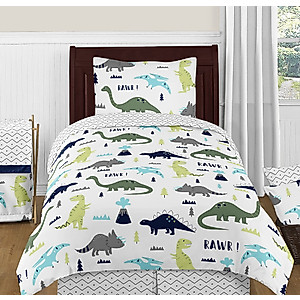 Blue and Green Modern Dinosaur Fabric Memory/Memo Photo Bulletin Board